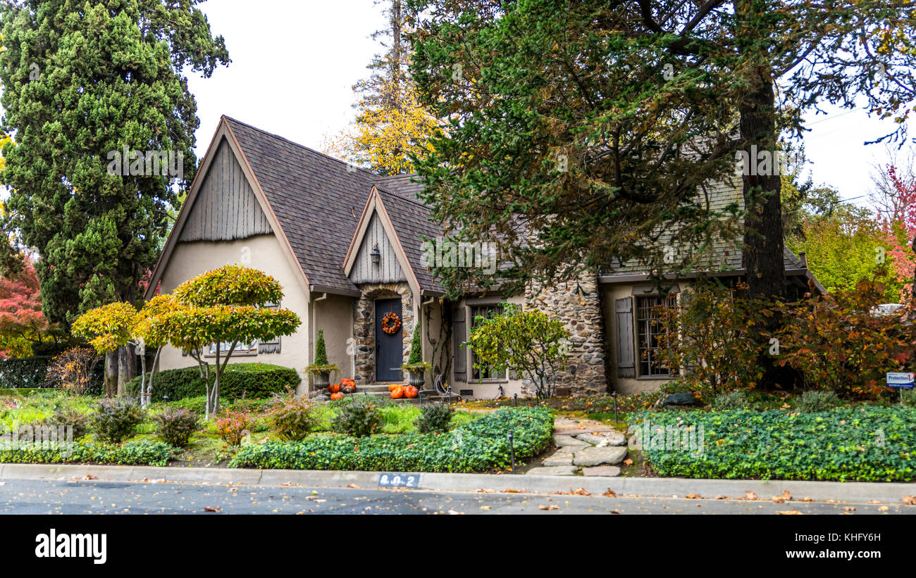 A Fairy Tail House in Modesto California in the fall of 2017 Stock ...