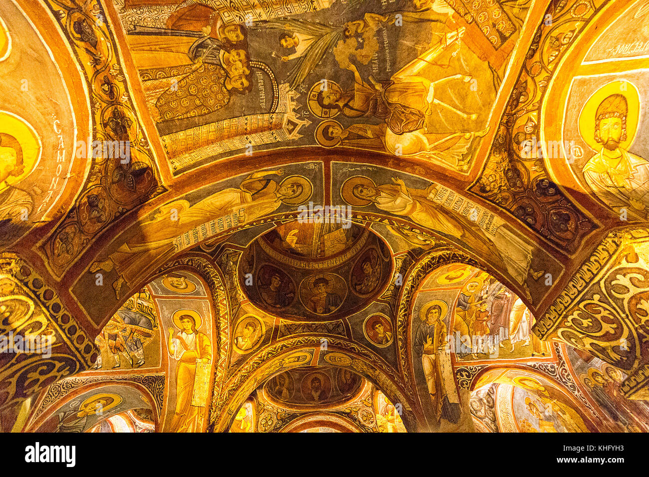 Frescos inside of the Dark Church in Cappadocia, Turkey Stock Photo - Alamy