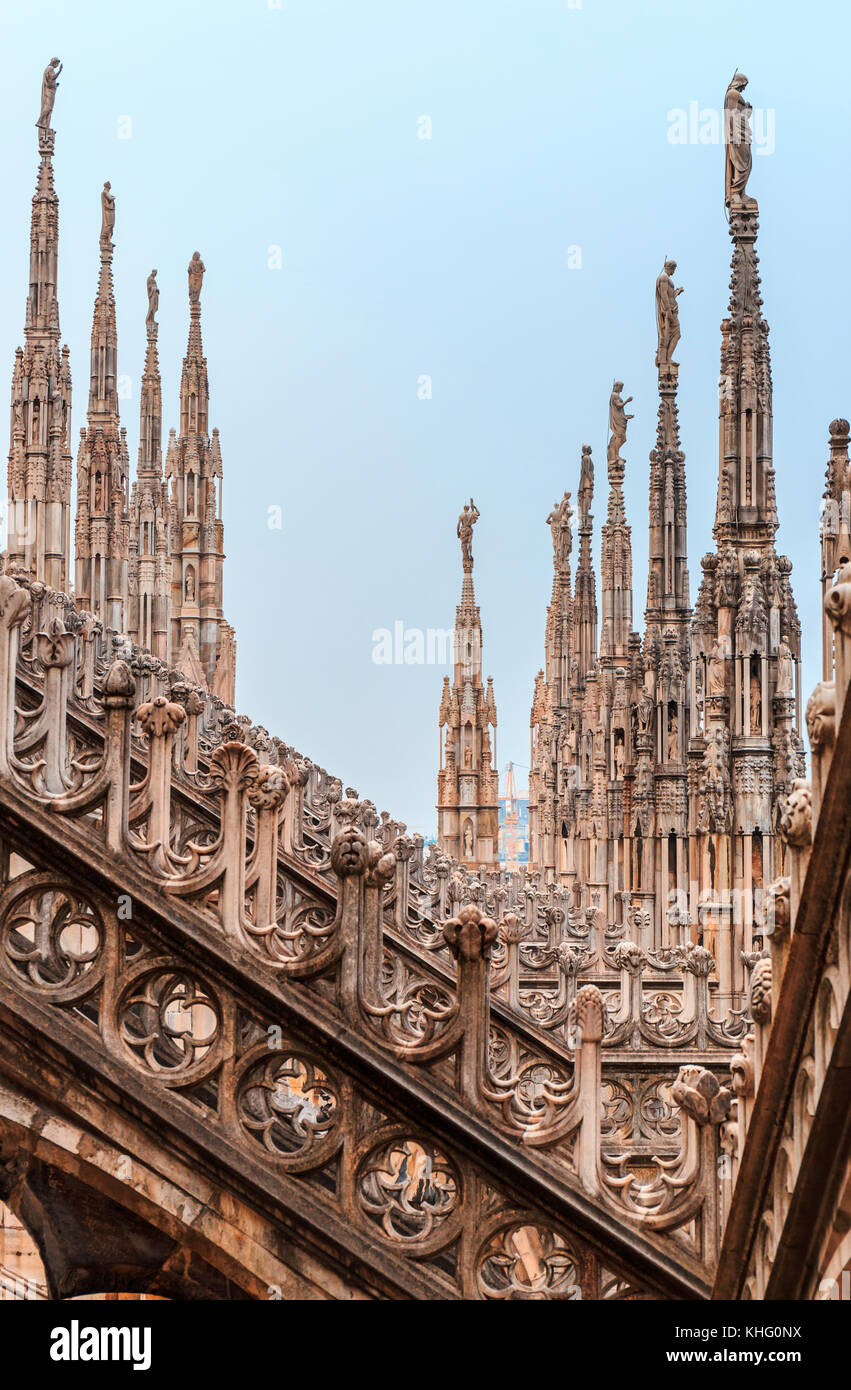 Aerial view of Milan cathedral in Italy Stock Photo - Alamy
