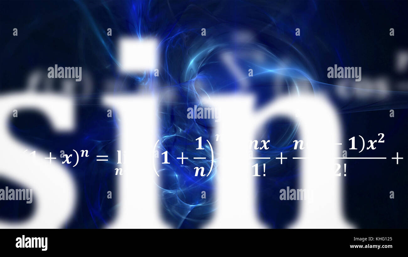 Math equations flying and disappearing in distance Stock Photo - Alamy