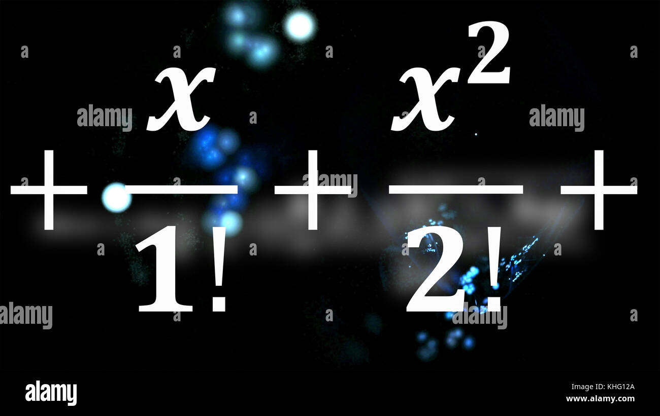 Math equations flying and disappearing in distance Stock Photo - Alamy