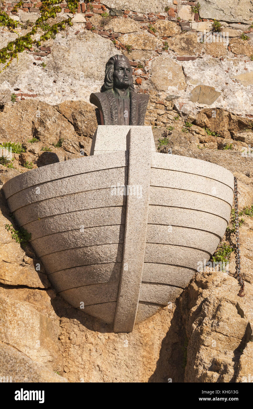 France, Corsica, Calvi, Citadel, Christopher Colombus memorial Stock ...