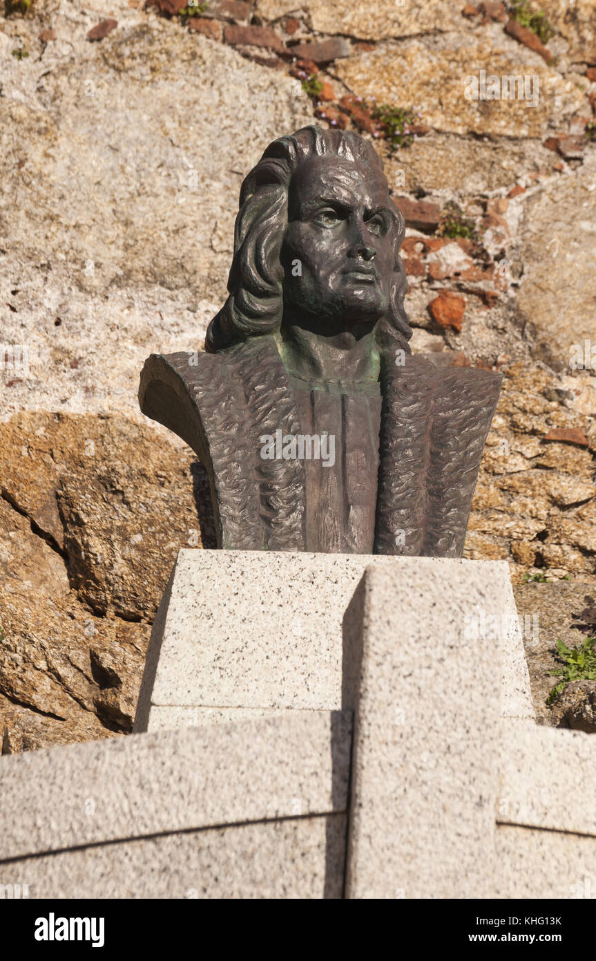 France, Corsica, Calvi, Citadel, Christopher Colombus memorial Stock ...