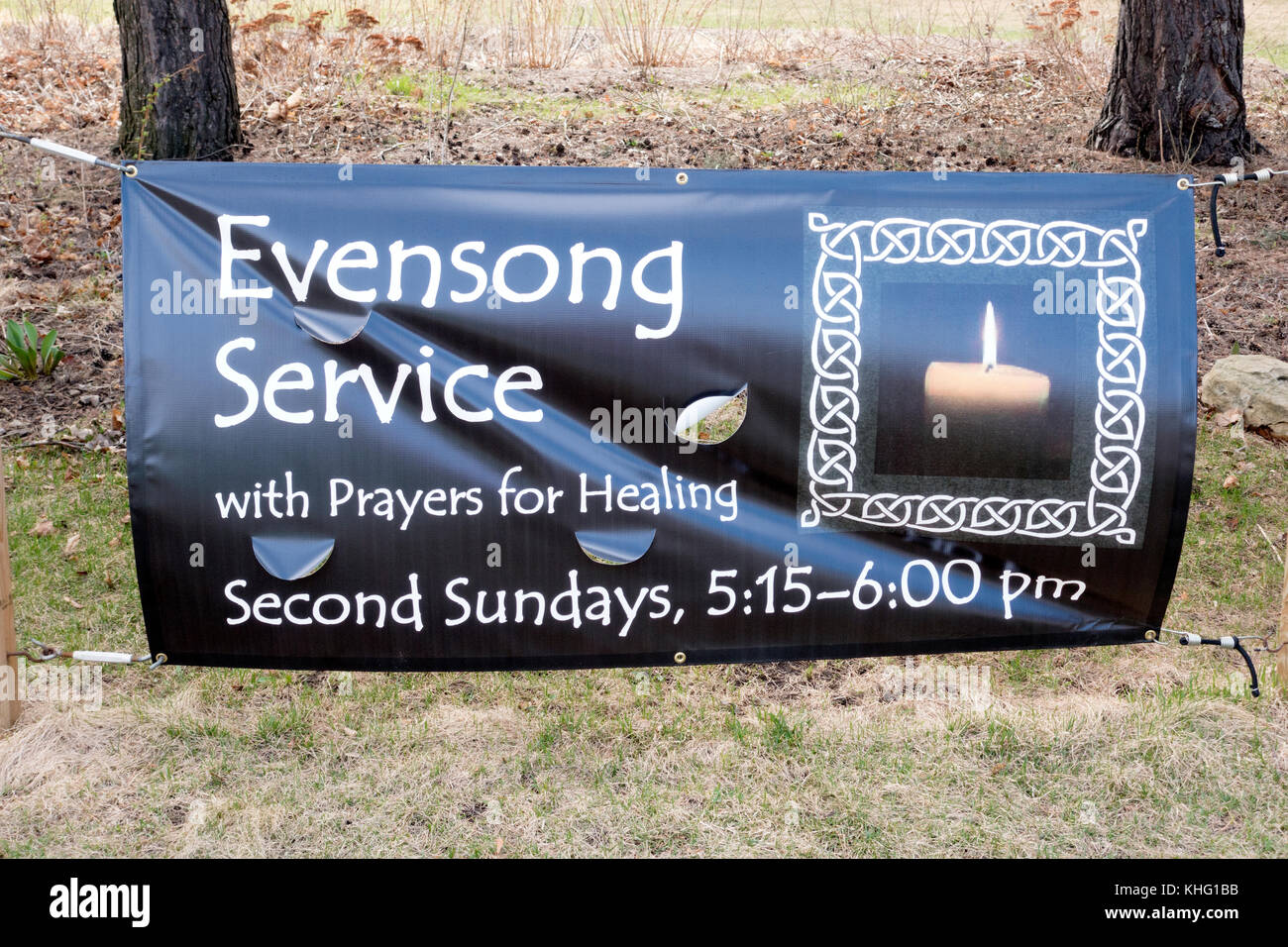 Banner promoting the Evensong Service with Prayers for Healing. St Paul ...