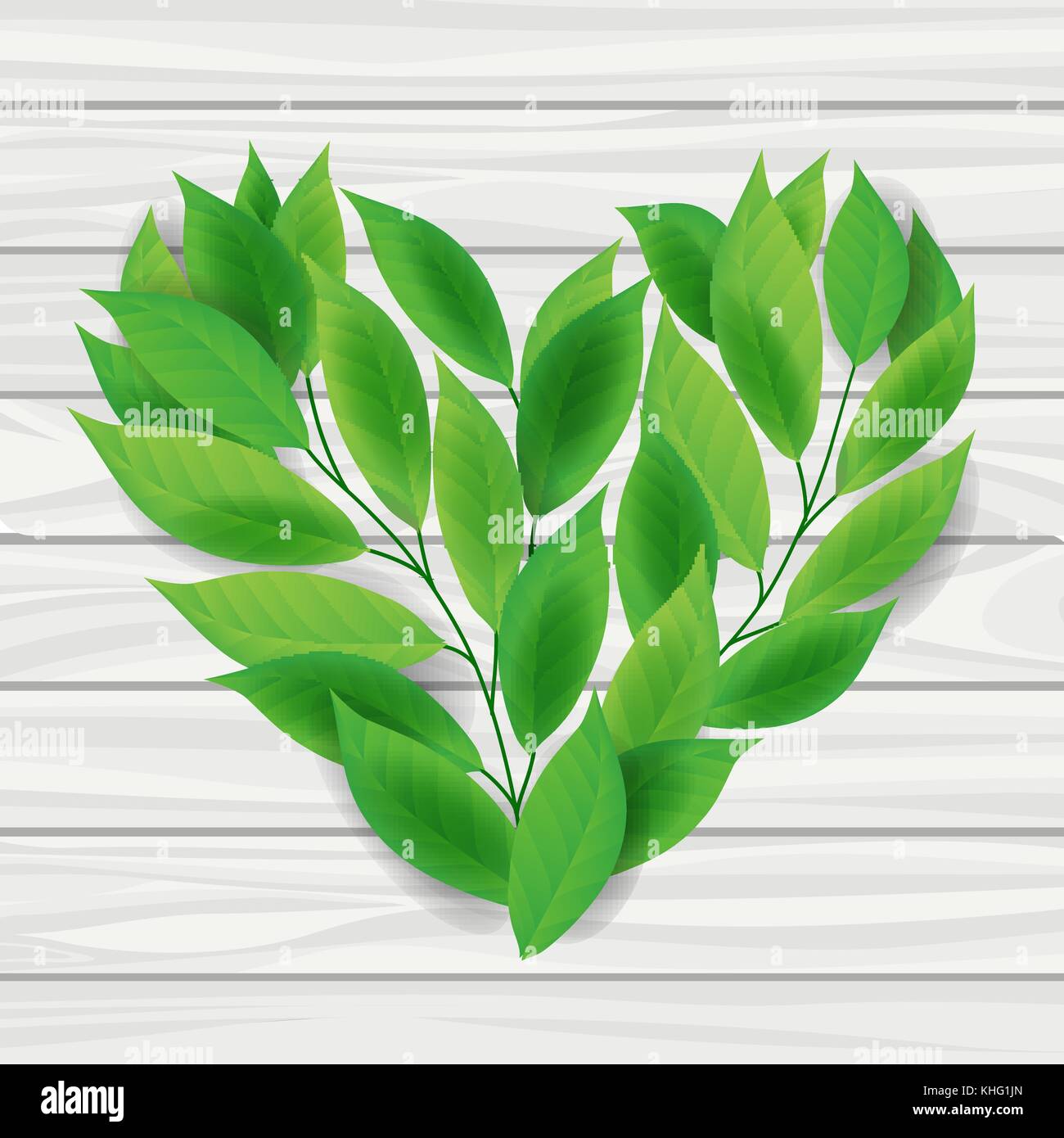 Green heart vector design Stock Vector Images - Alamy