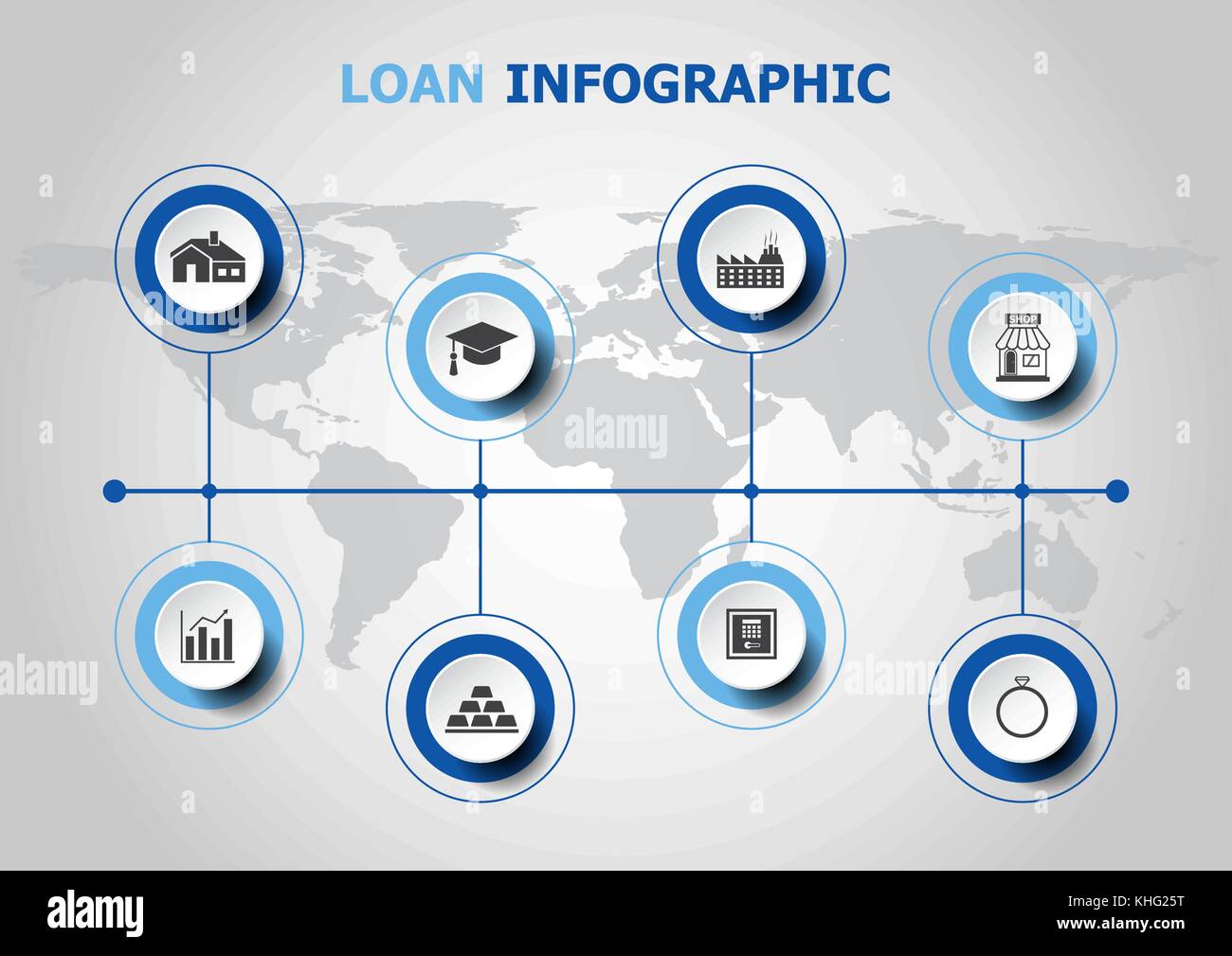 Infographic design with loan icons, stock vector Stock Vector Image ...