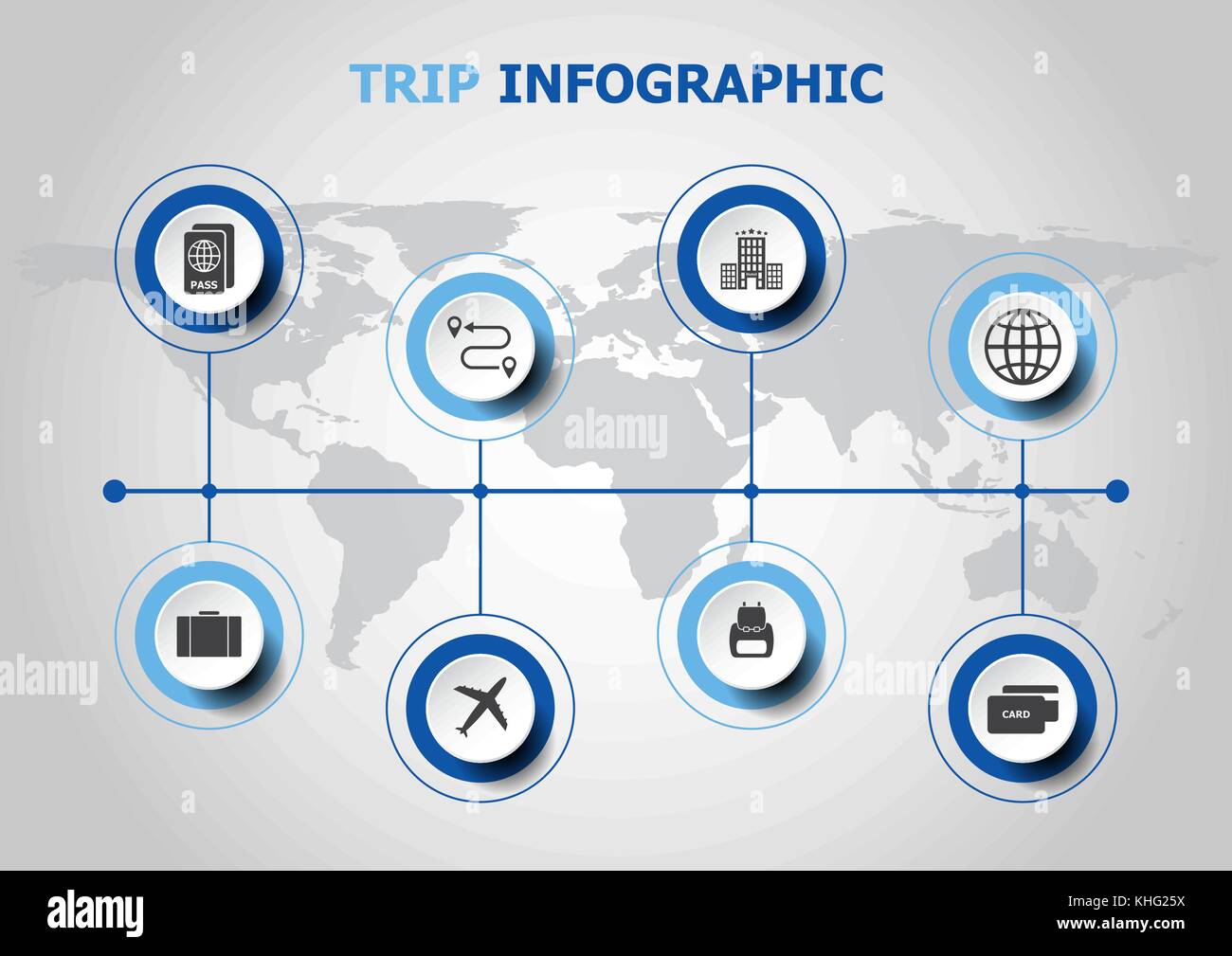 Infographic design with trip icons, stock vector Stock Vector Image ...