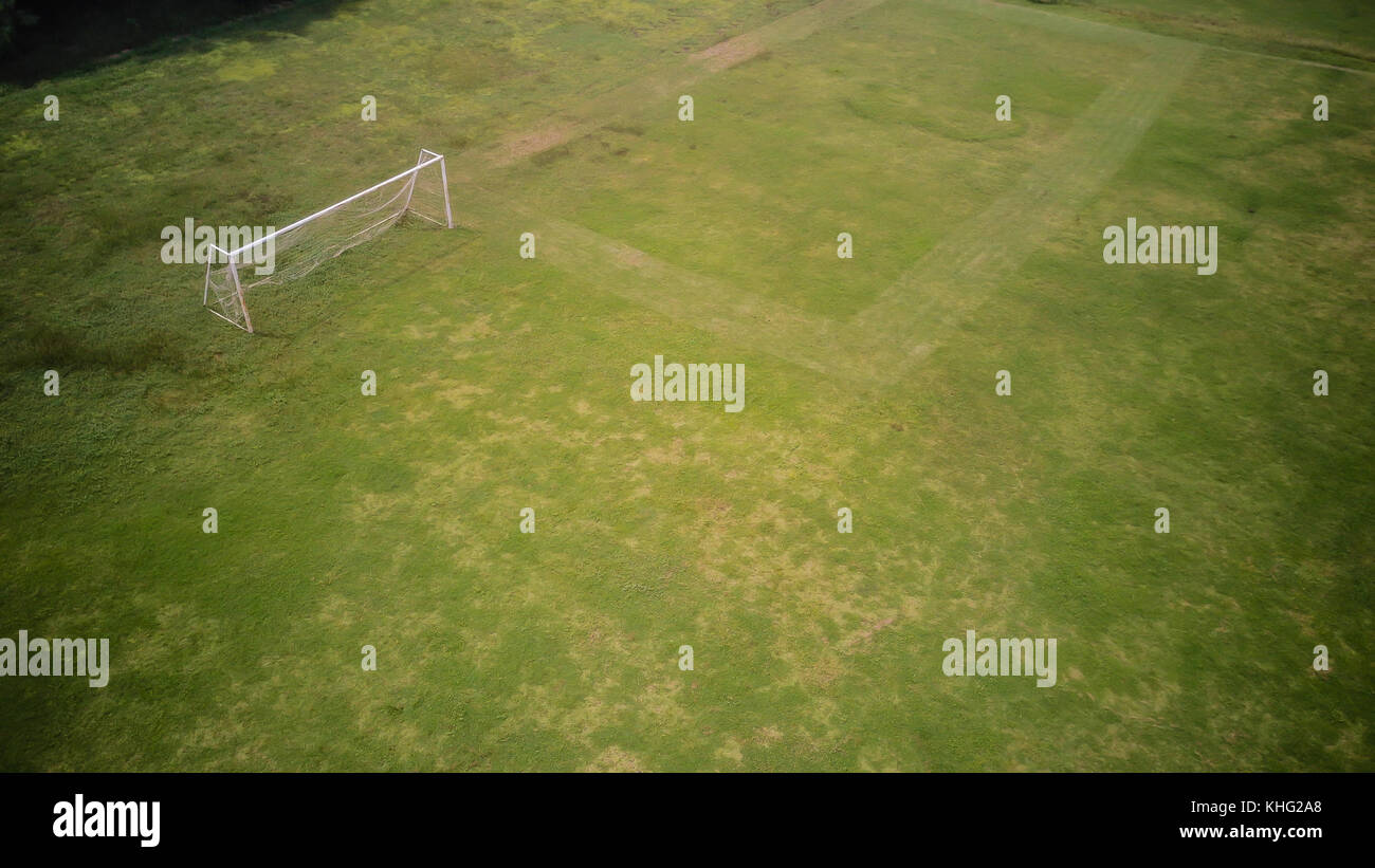 Aerial view of an old football court Stock Photo - Alamy
