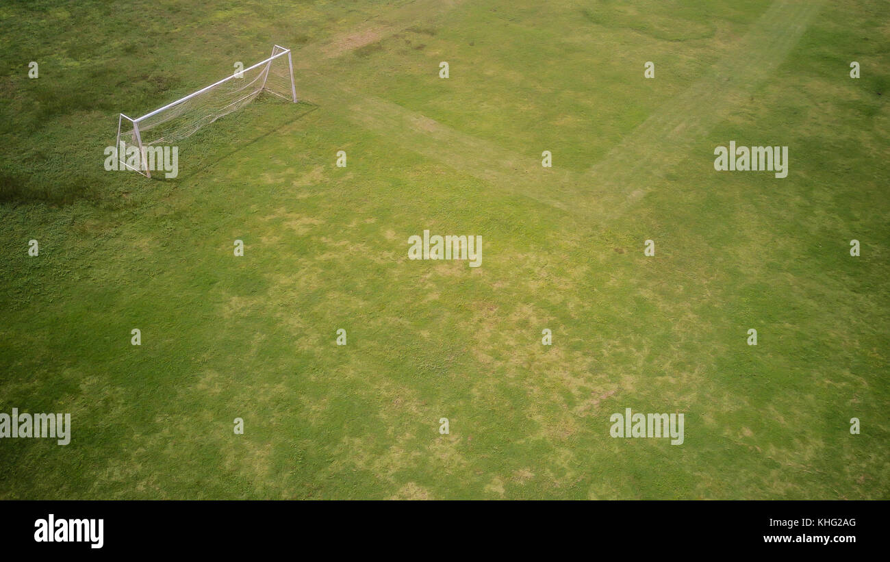 Aerial view of an old football court Stock Photo - Alamy