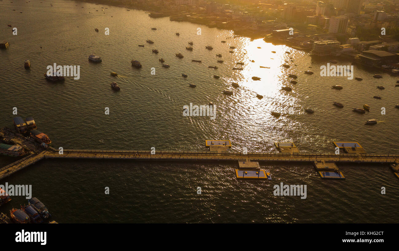 Aerial view of Tour port in Pattaya , Thailand Stock Photo - Alamy