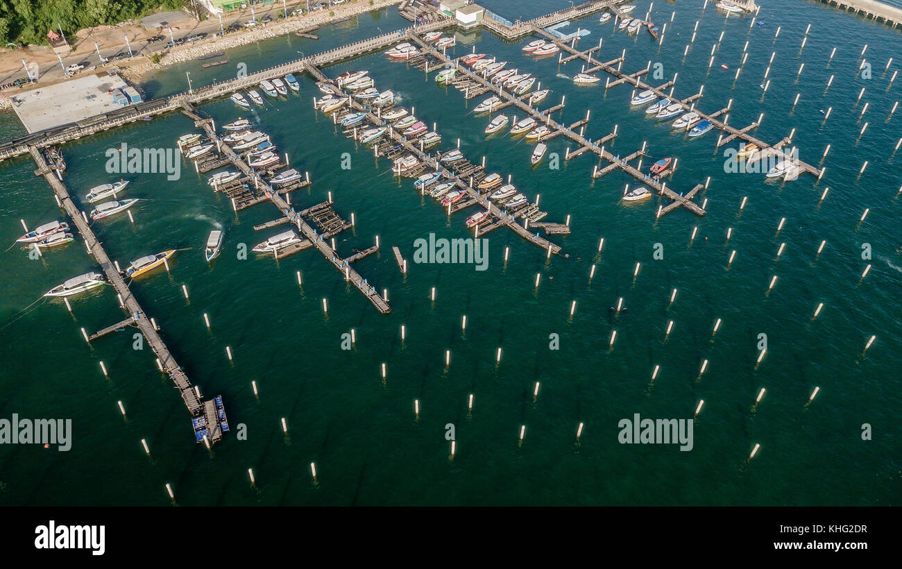 Aerial view of Tour port in Pattaya , Thailand Stock Photo - Alamy