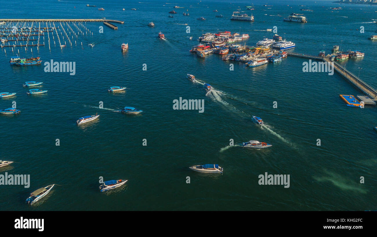Aerial view of Tour port in Pattaya , Thailand Stock Photo - Alamy