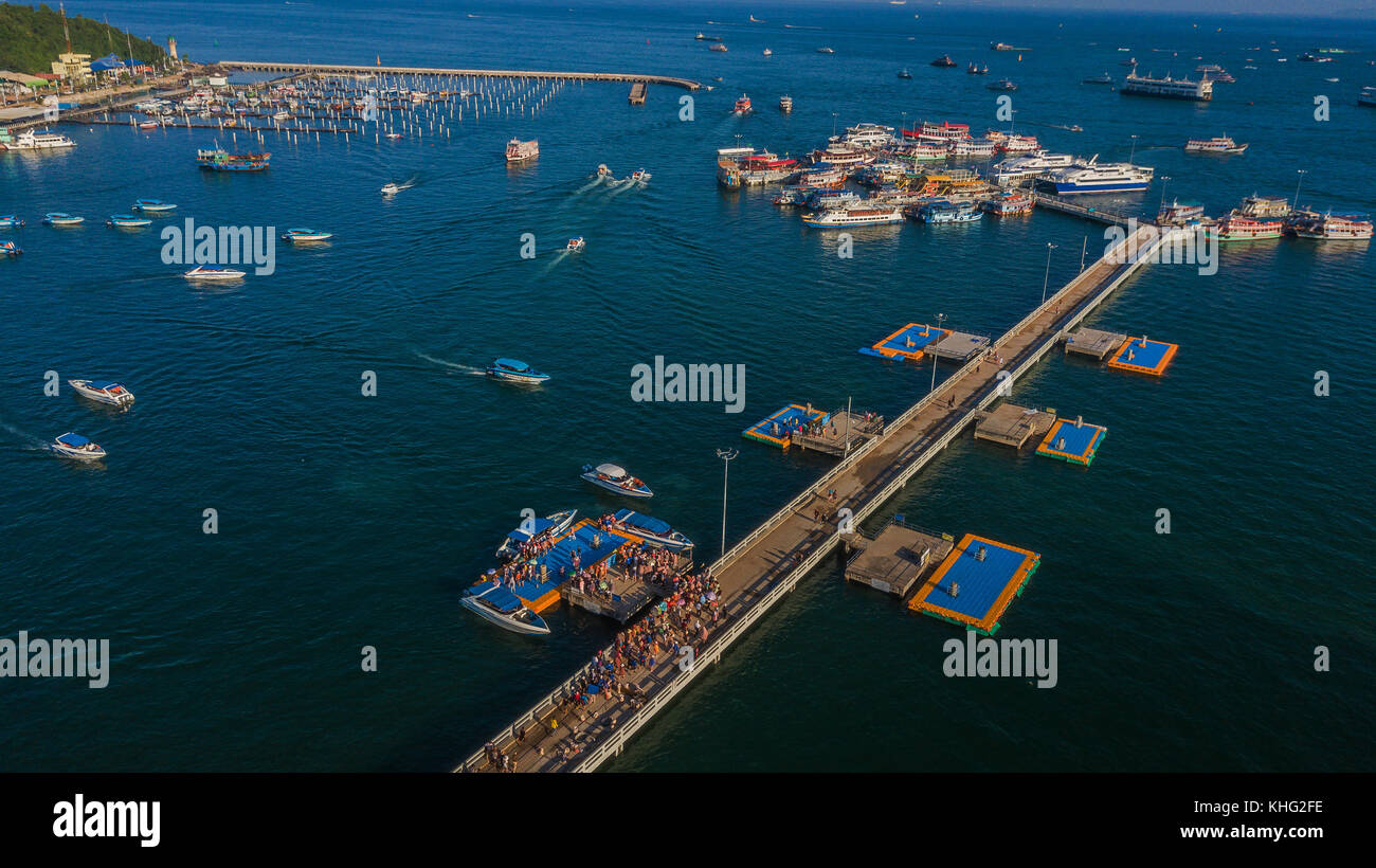 Aerial view of Tour port in Pattaya , Thailand Stock Photo - Alamy