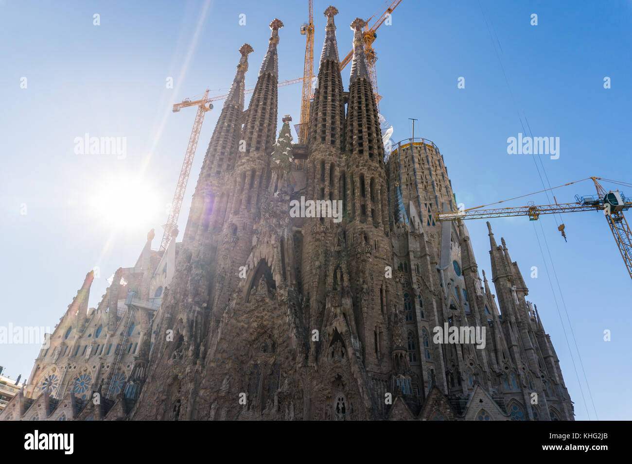 Sagrada Familia - Catholic church in Barcelona, Catalonia. Antoni Gaudi ...