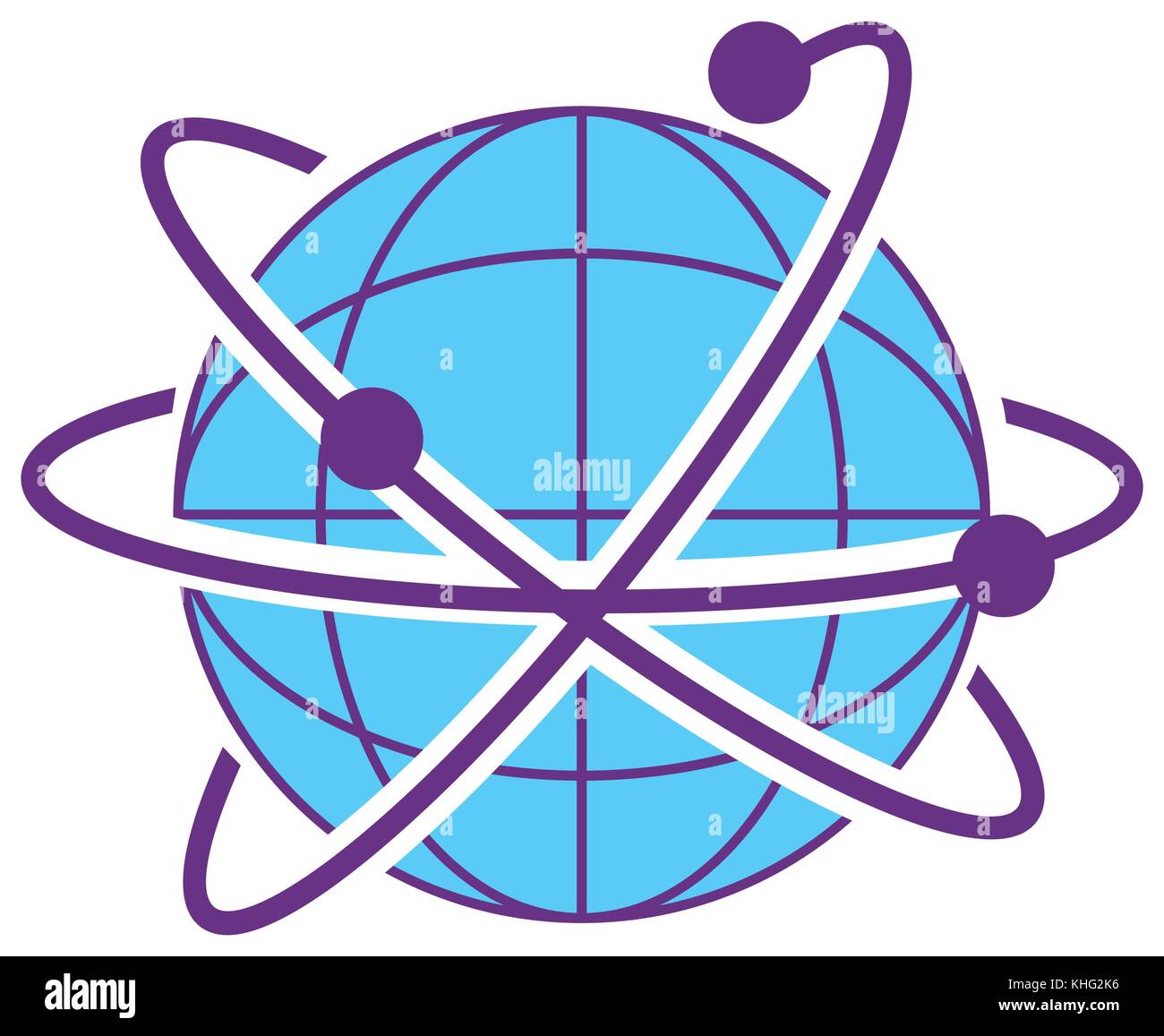 Global sphere of communication internet and connectivity theme Isolated ...