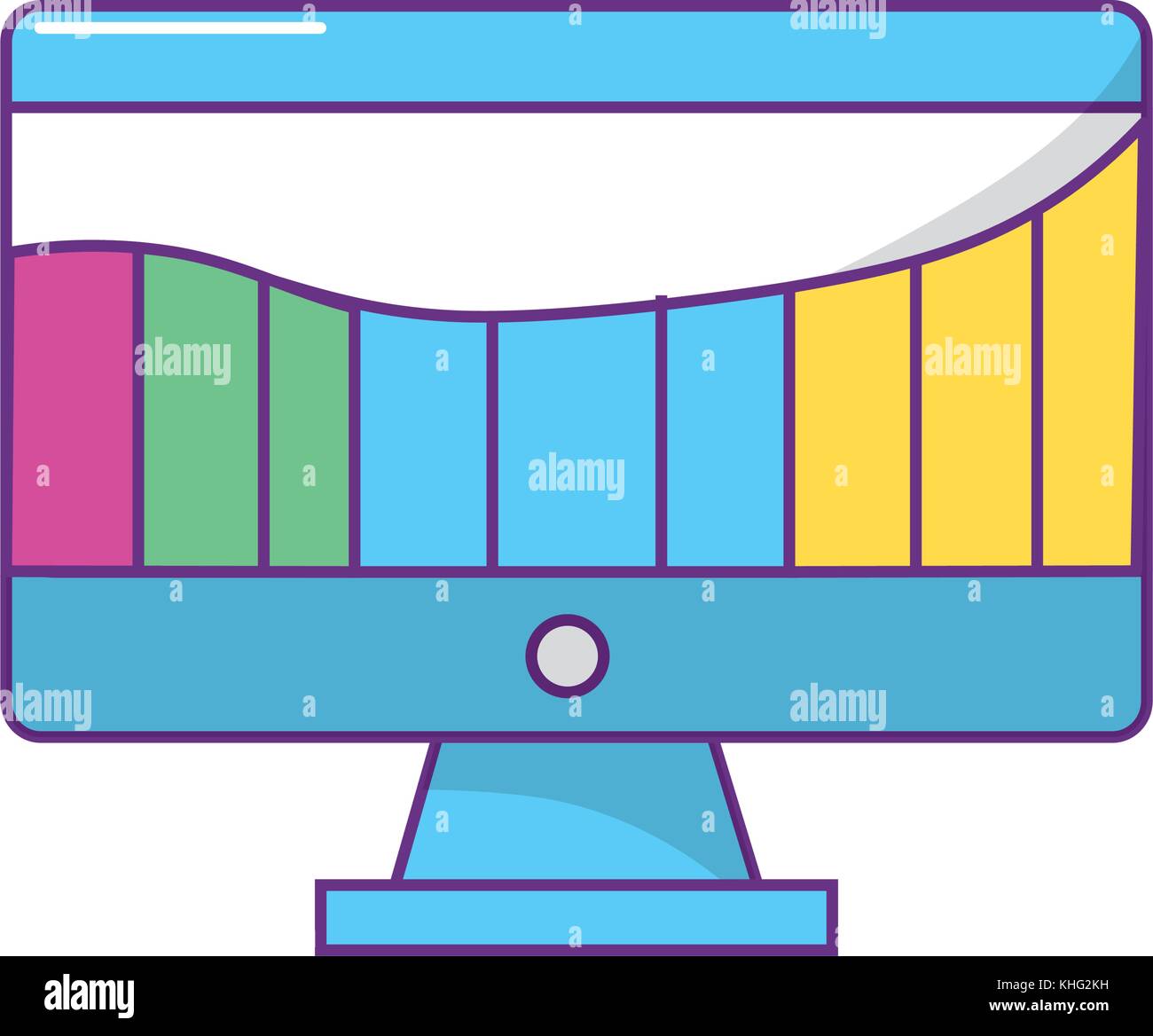 Computer and infographic of device gadget technology and electronic ...