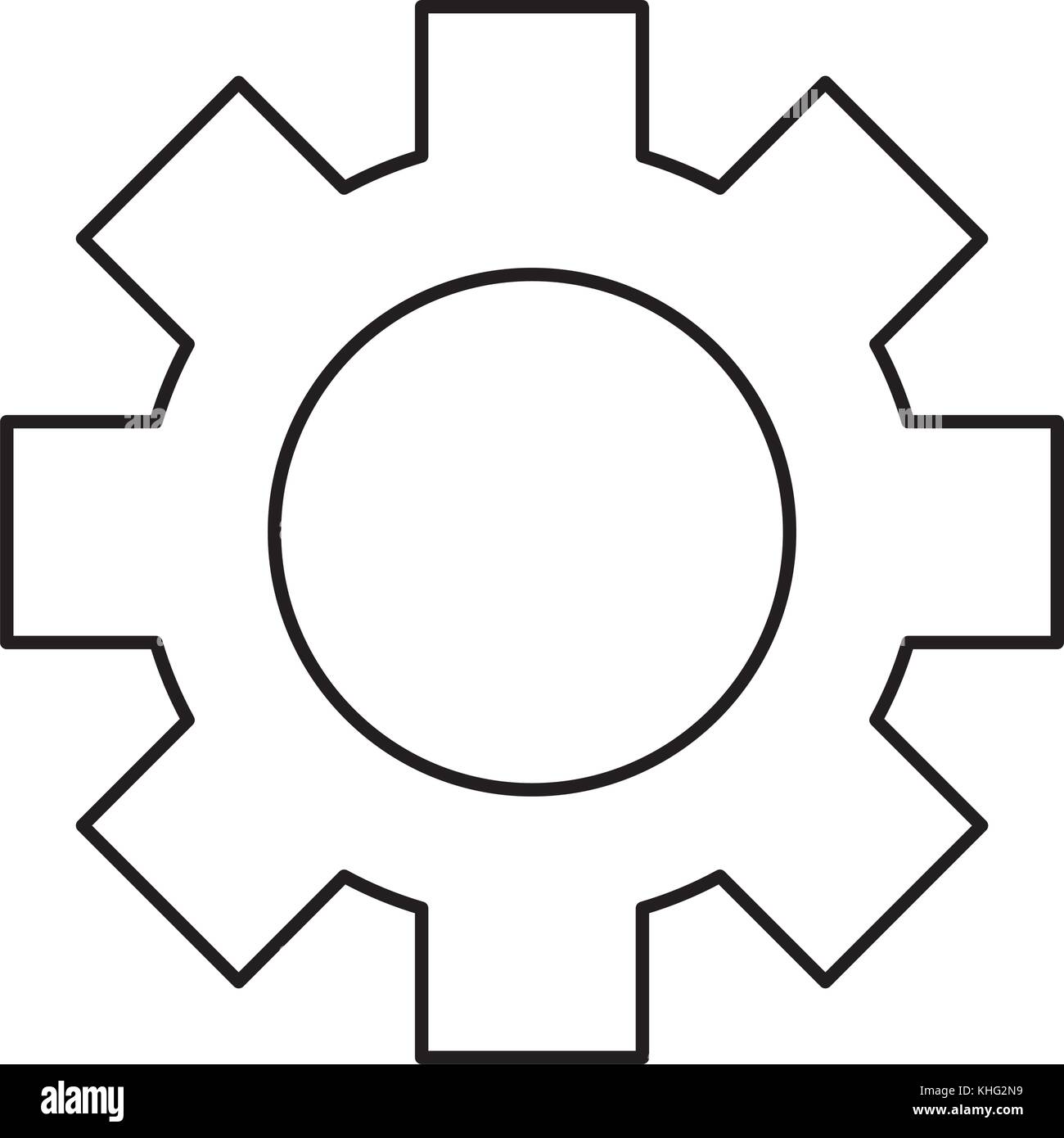 Gear of cog circle and wheel theme Isolated design Vector illustration ...