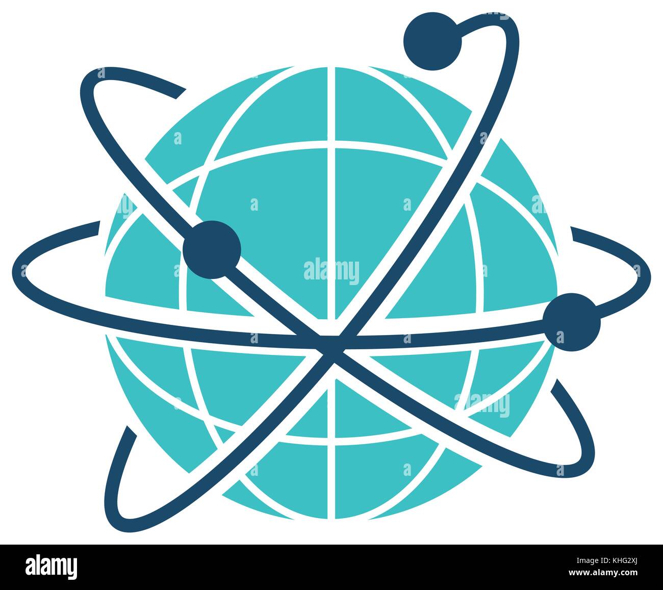 Global sphere of communication internet and connectivity theme Isolated ...