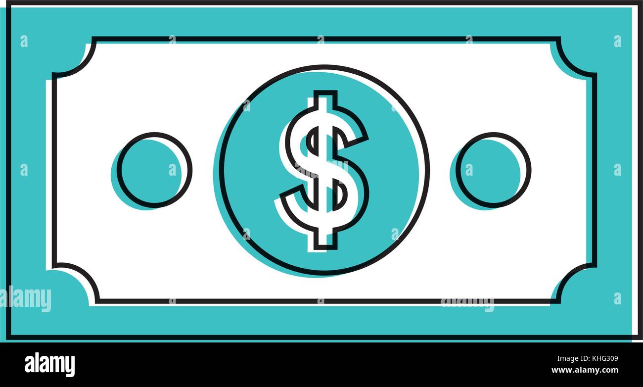 Bill of money financial and commerce theme Isolated design Vector ...
