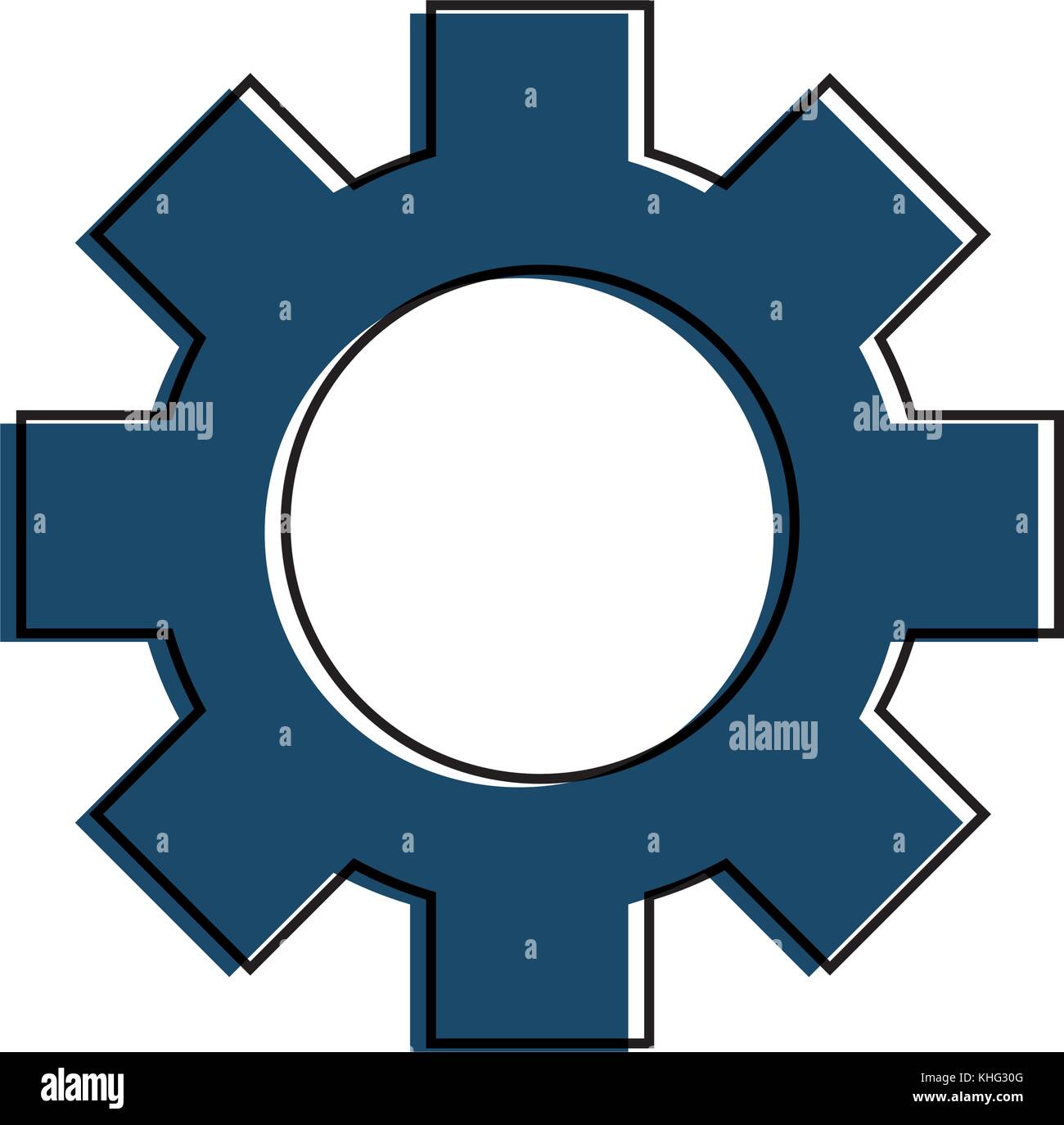 Gear of cog circle and wheel theme Isolated design Vector illustration ...