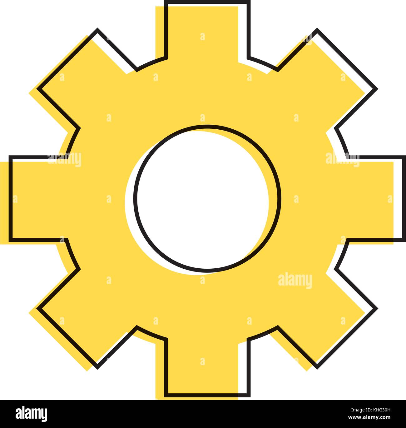 Gear of cog circle and wheel theme Isolated design Vector illustration ...