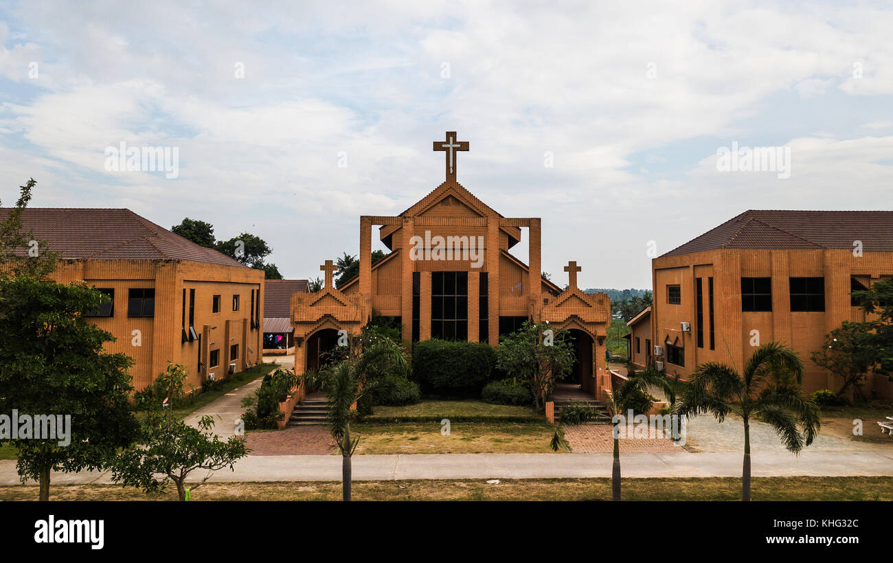 Aerial view of Church of Christ Stock Photo - Alamy