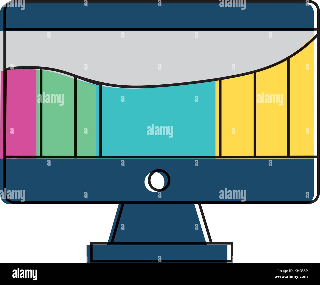 Computer and infographic of device gadget technology and electronic ...