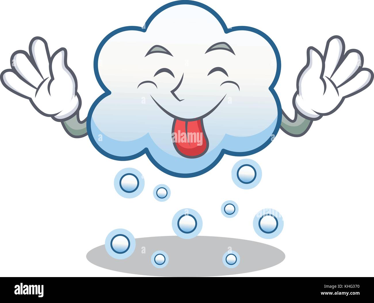 Tongue out snow cloud character cartoon Stock Vector Image & Art - Alamy
