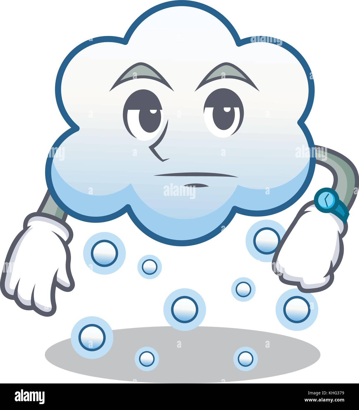 Waiting snow cloud character cartoon Stock Vector Image & Art - Alamy