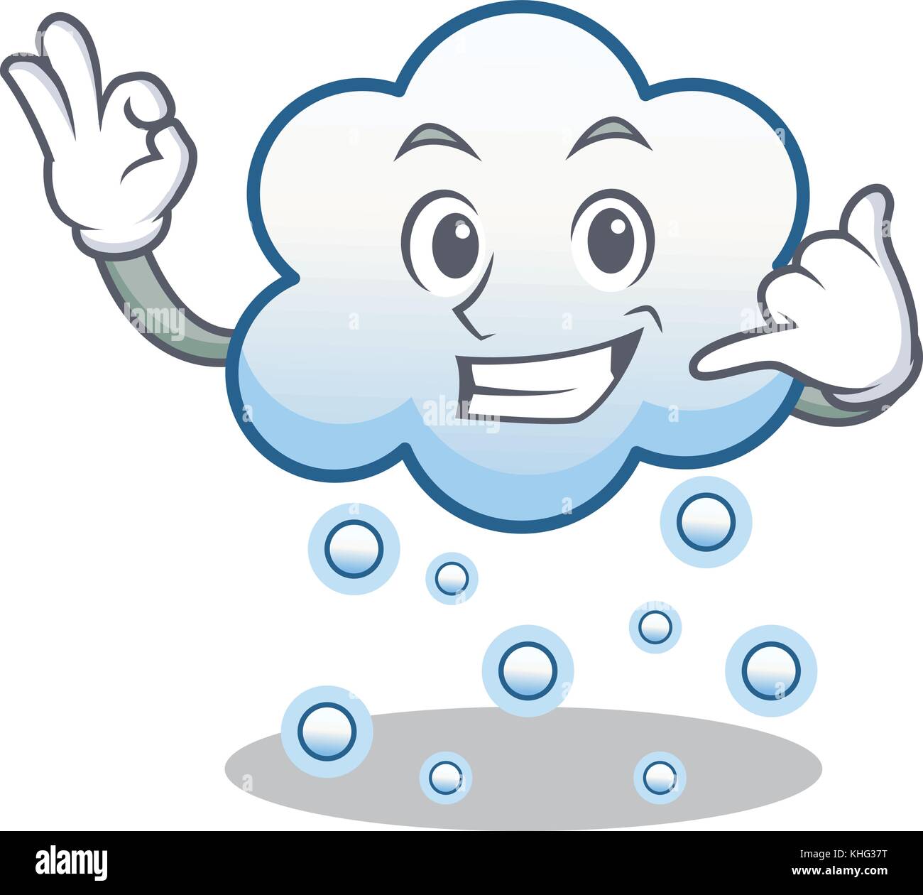 Call me snow cloud character cartoon Stock Vector Image & Art - Alamy