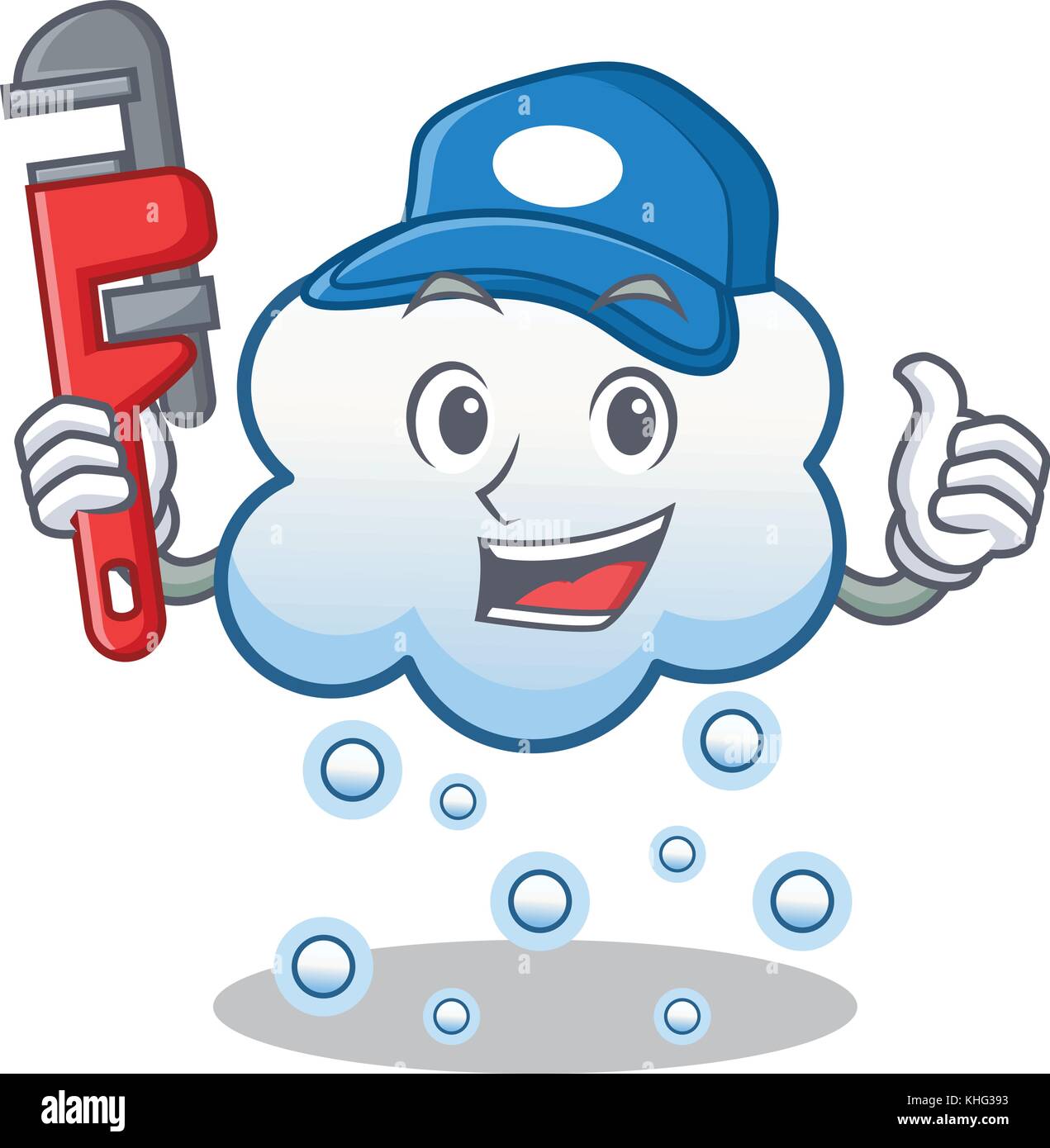 Plumber snow cloud character cartoon Stock Vector Image & Art - Alamy