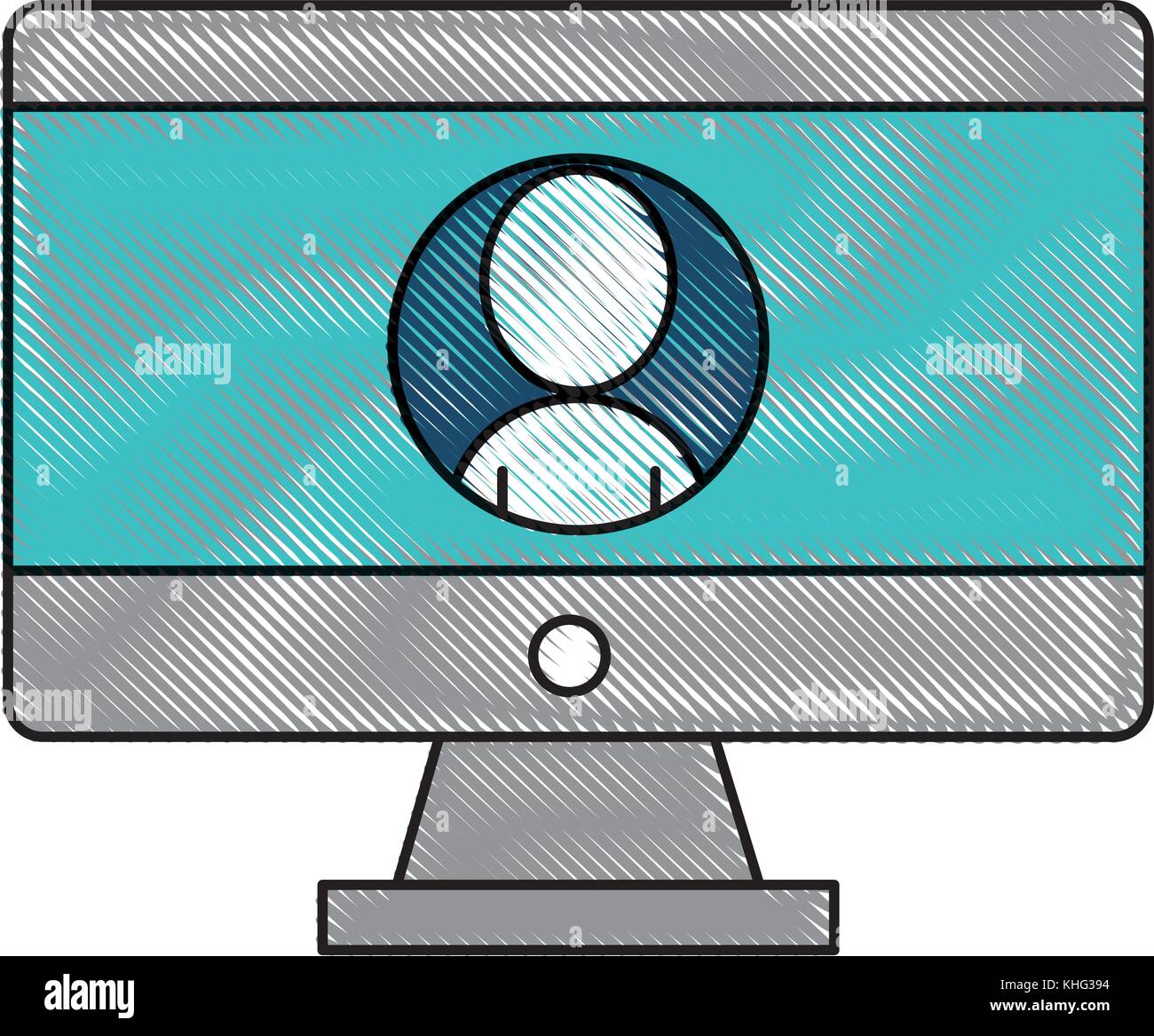 Computer and user of device gadget technology and electronic theme ...