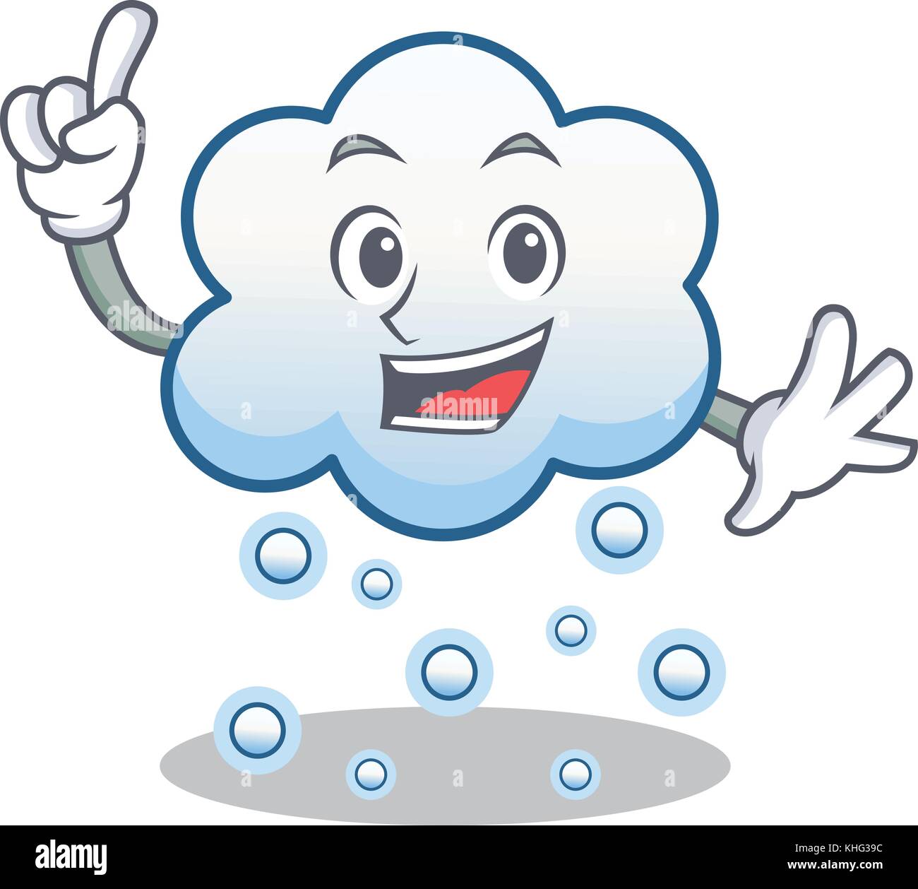 Cartoon illustration snowflake emoticon smiling hi-res stock ...