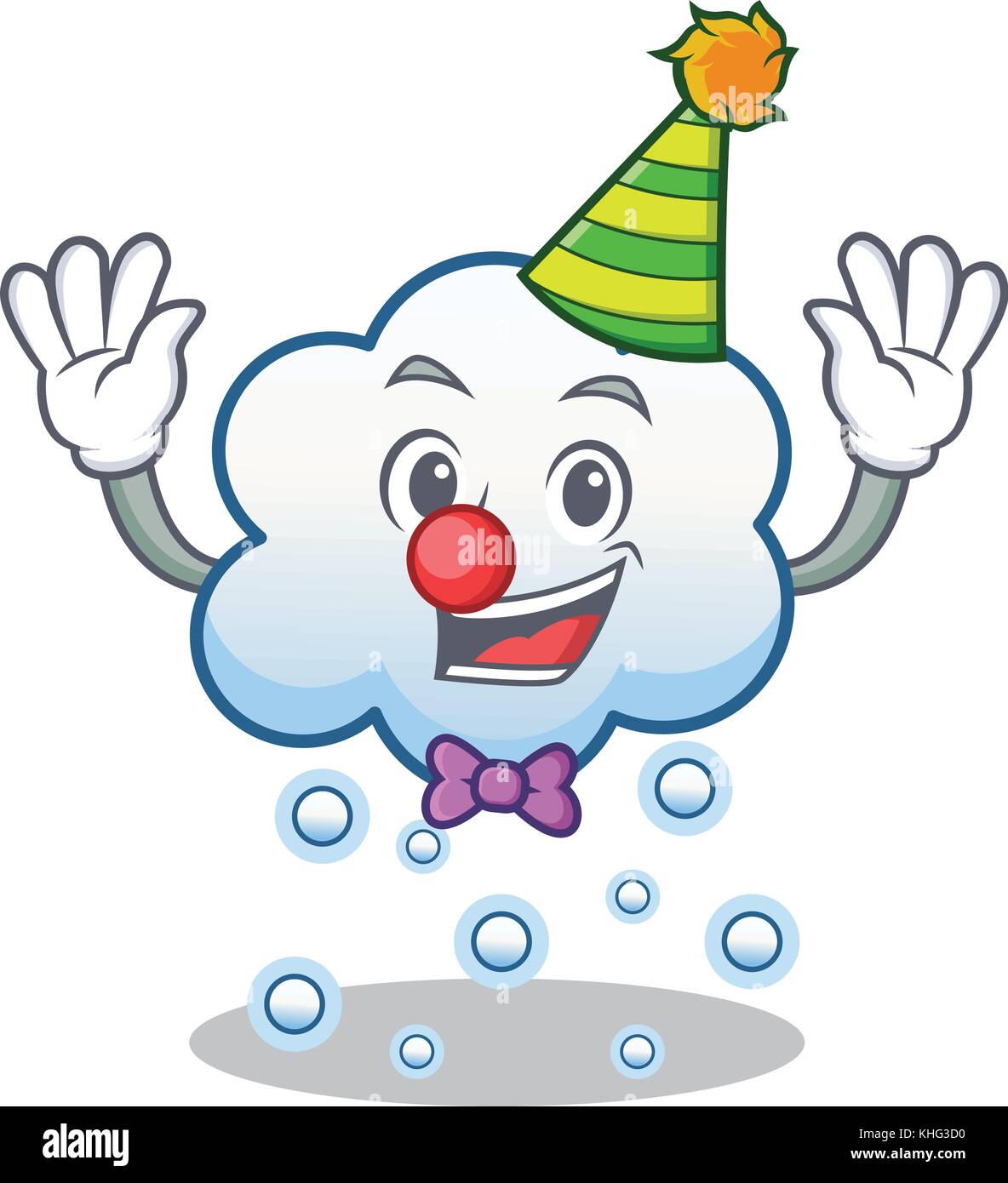 Clown snow cloud character cartoon Stock Vector Image & Art - Alamy