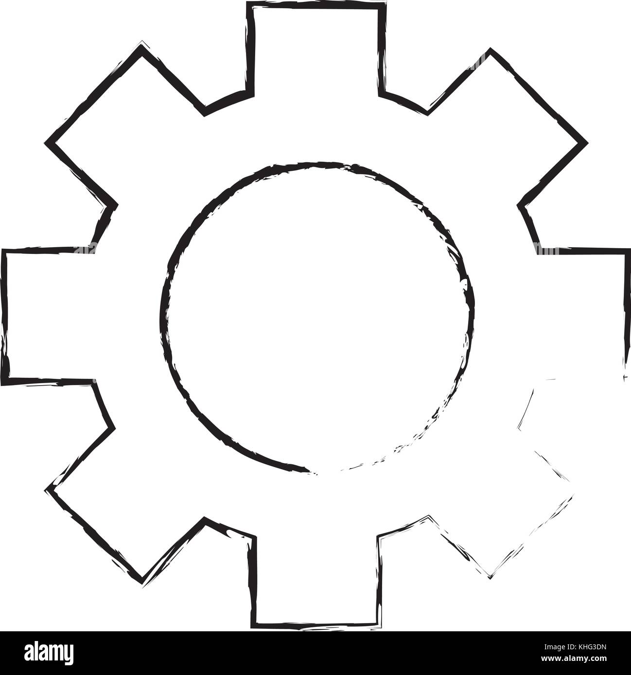 Gear of cog circle and wheel theme Isolated design Vector illustration ...