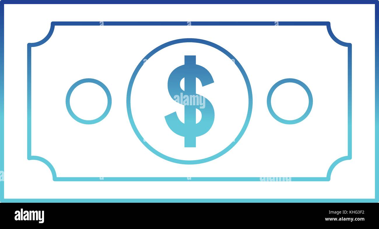 Bill of money financial and commerce theme Isolated design Vector ...