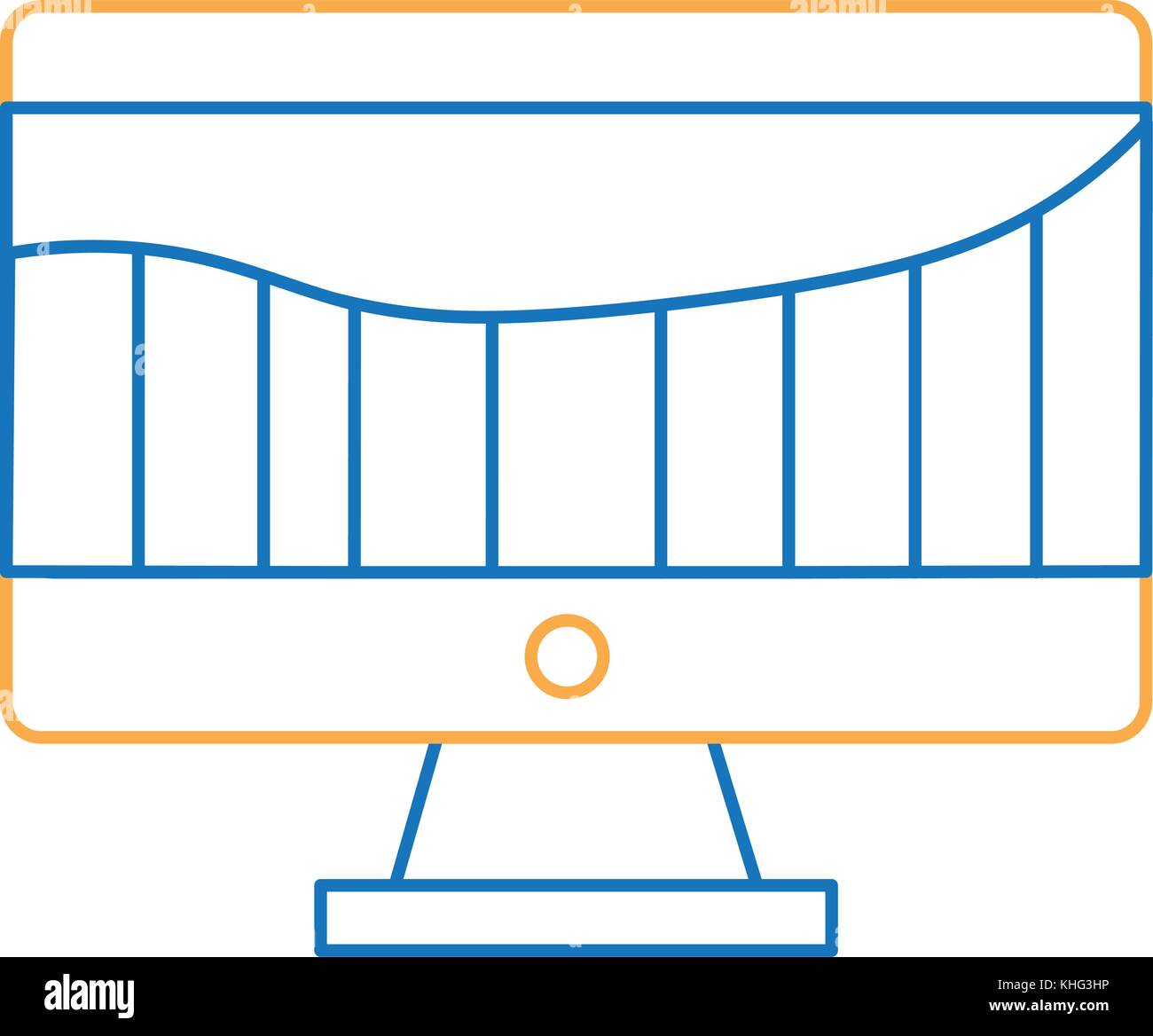 Computer and infographic of device gadget technology and electronic ...