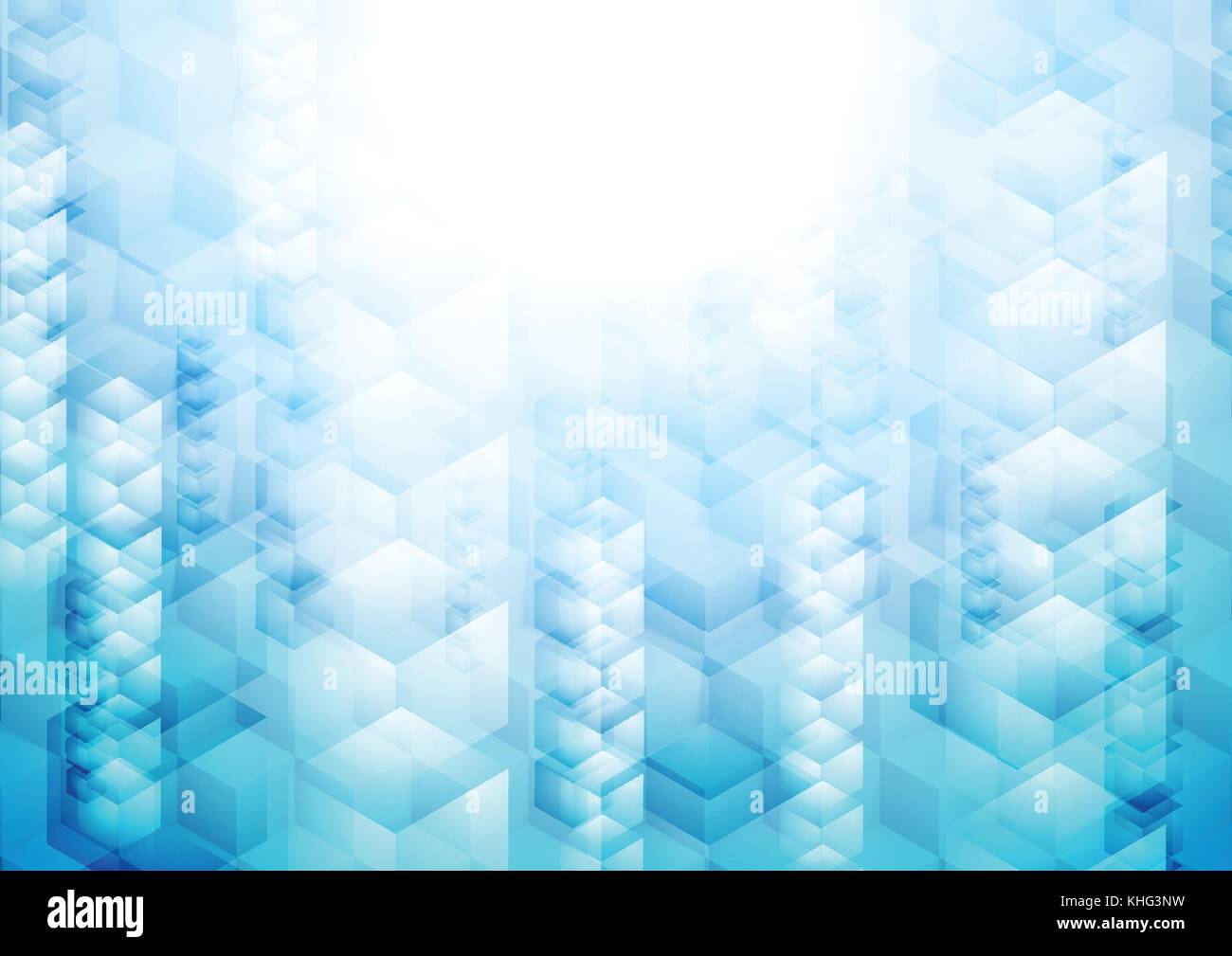 Bright blue tech geometric background with cubes. Vector design Stock ...