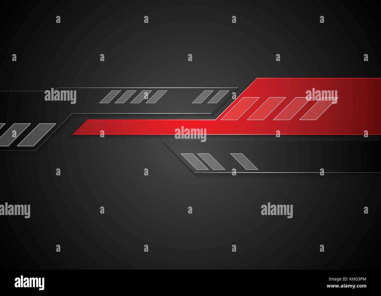 Black and red tech geometric background. Abstract vector design Stock ...