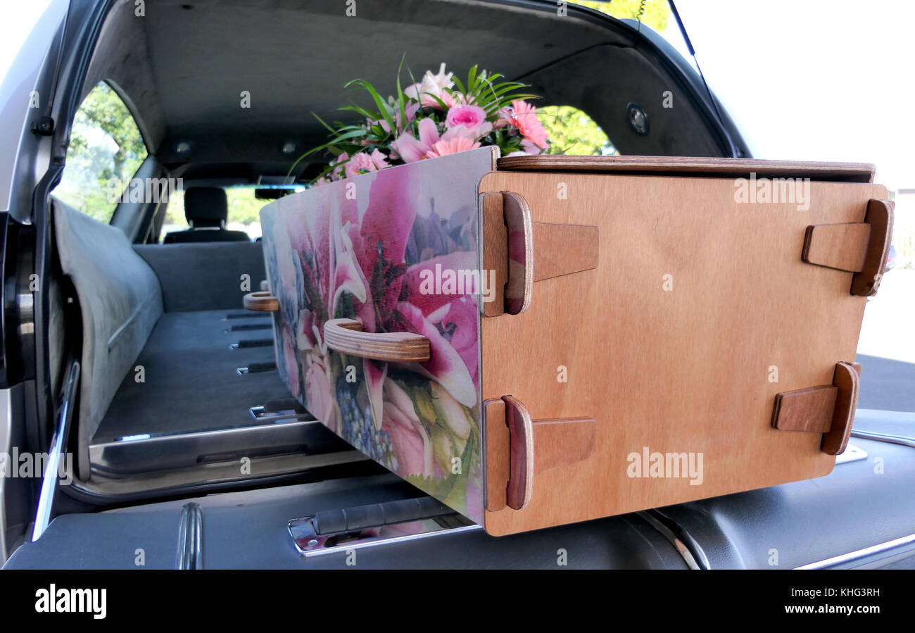 Closeup shot funeral casket in hi-res stock photography and images - Alamy