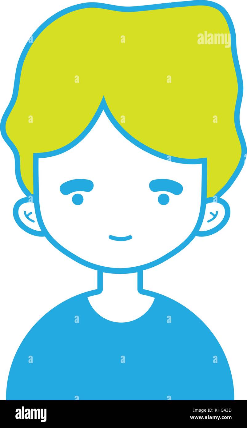 avatar boy with t-shirt and hairstyle design vector illustration Stock ...
