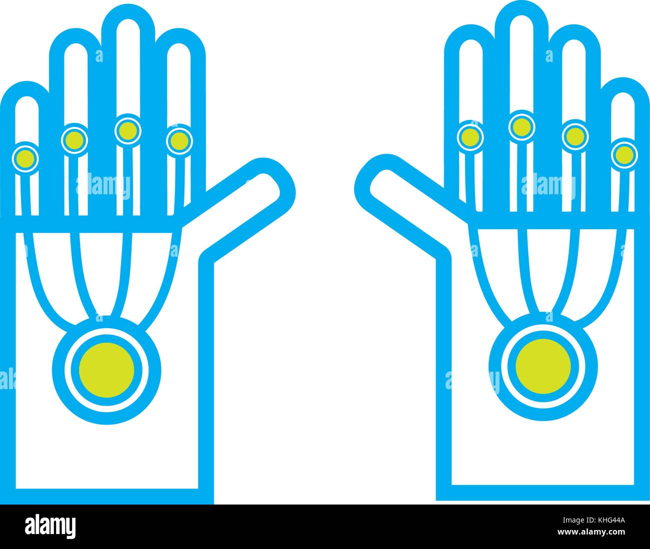 hands virtual reality inside video game vector illustration Stock ...