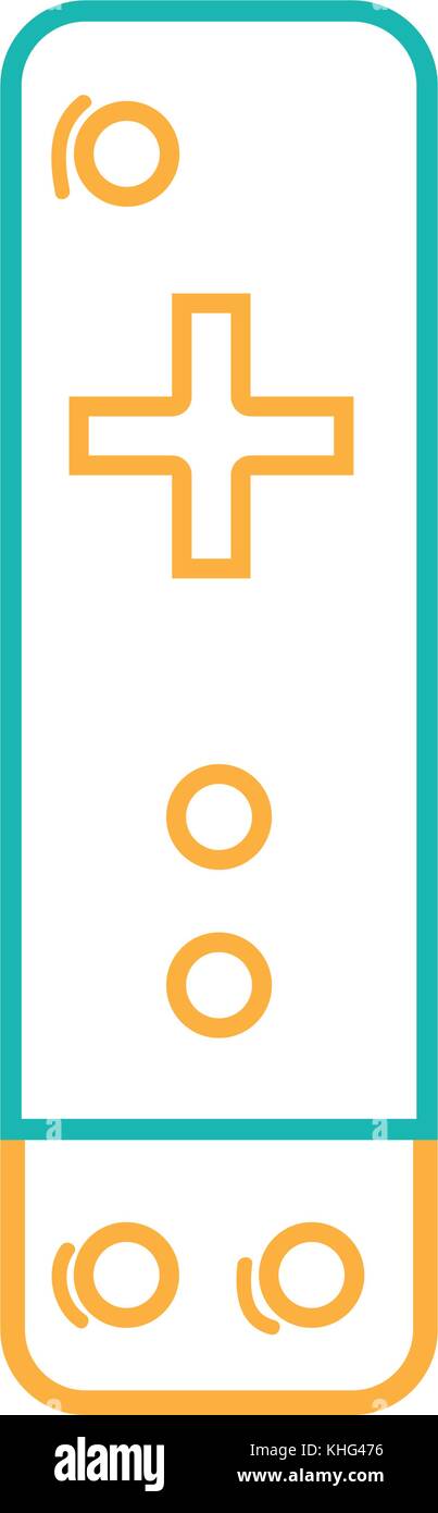 line controller object to video game console vector illustration Stock ...