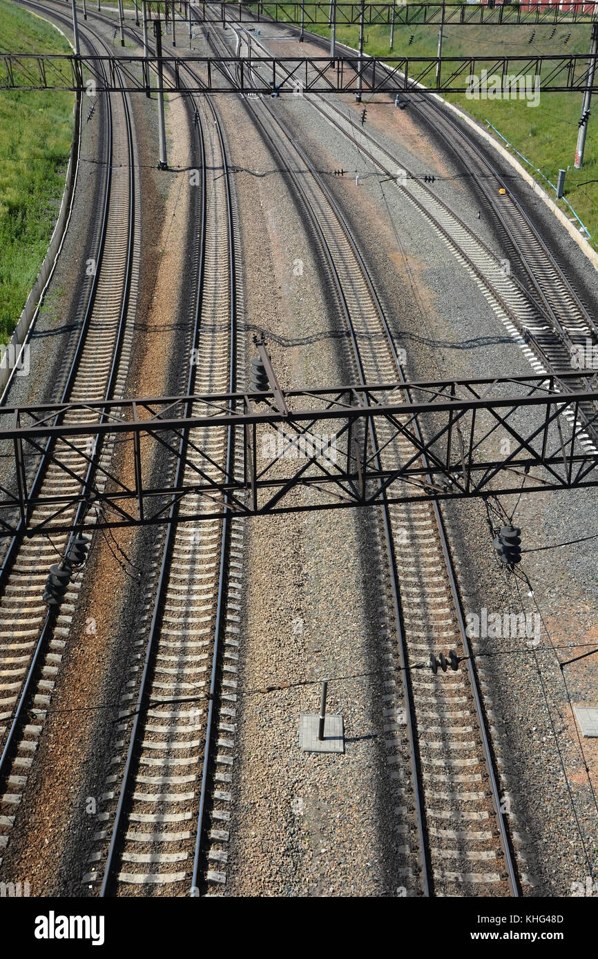 Railroad from the top Stock Photo - Alamy