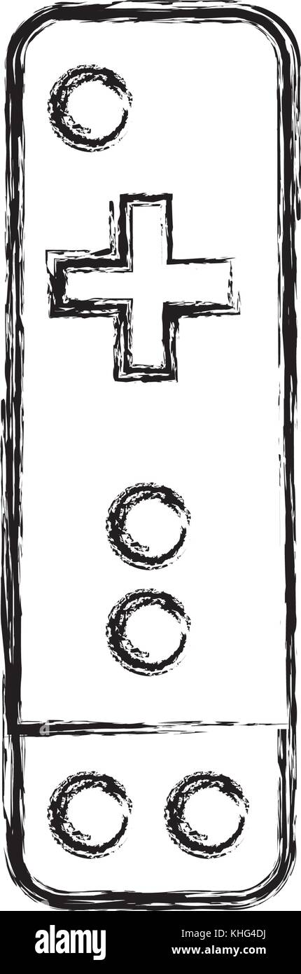 figure controller object to video game console vector illustration ...