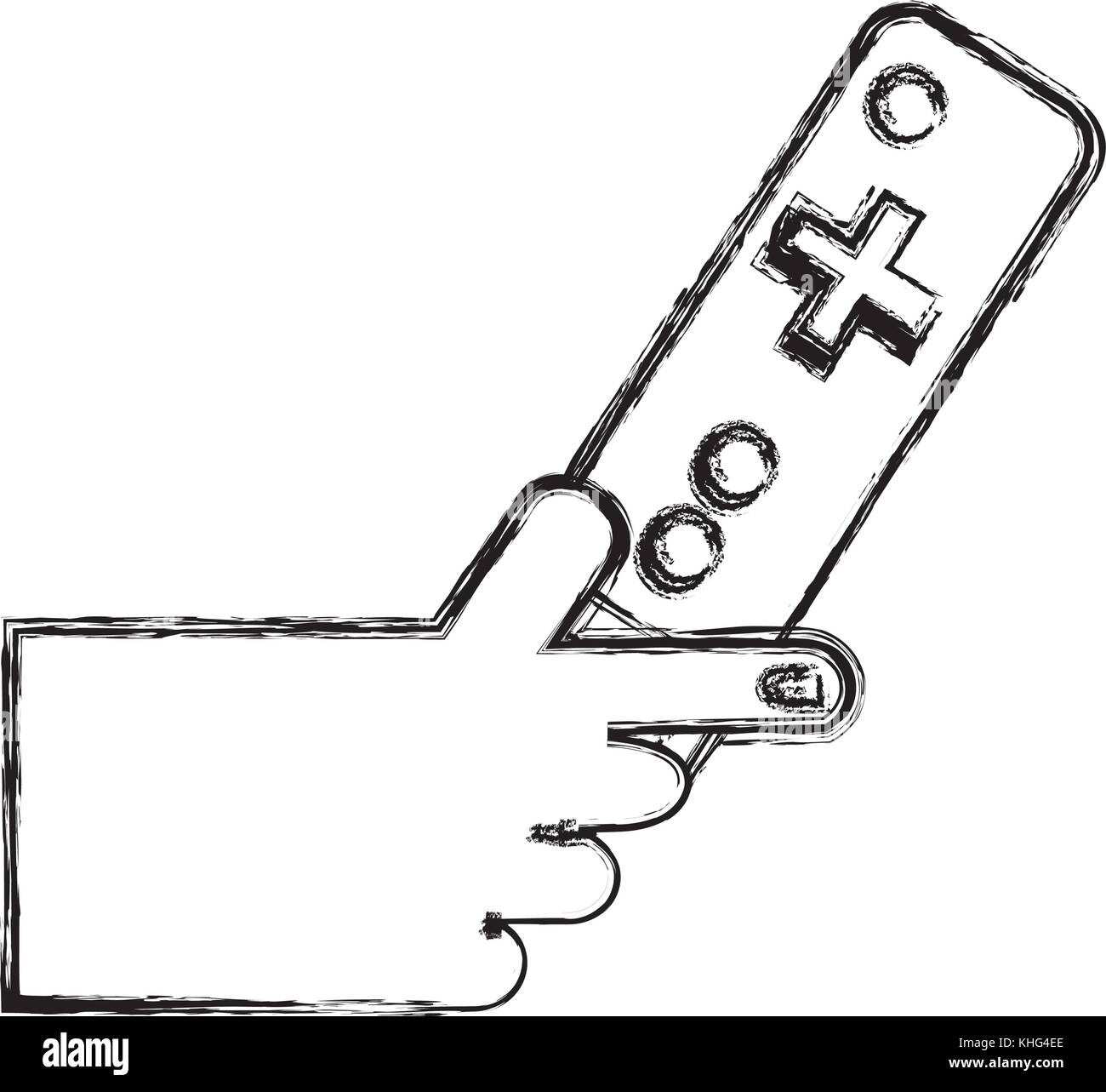 dotted shape hand with controller object to video game vector ...