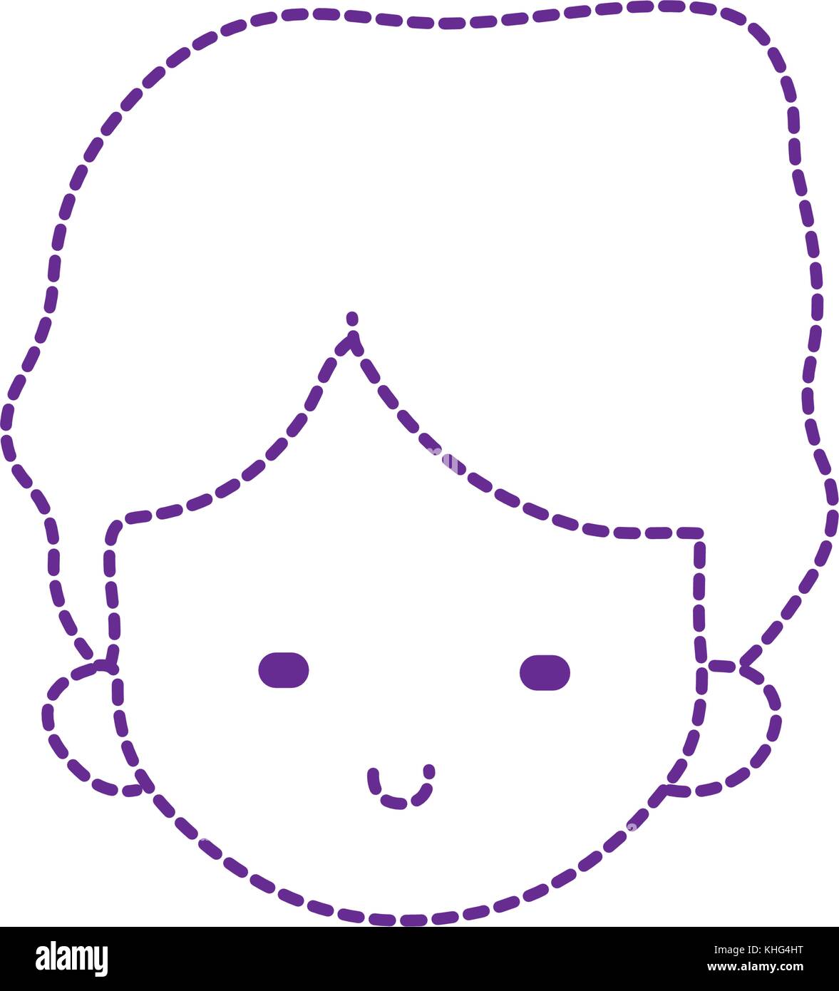dotted shape avatar boy head with hairstyle design vector illustration ...