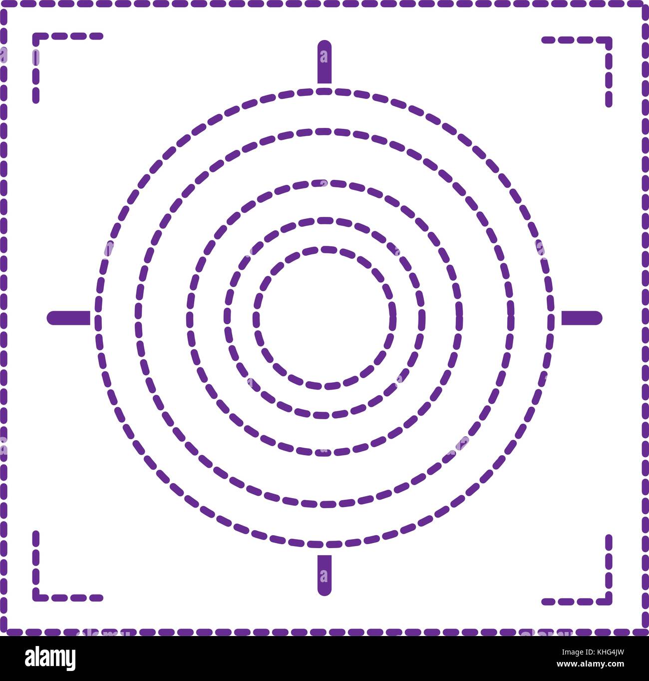 dotted shape gun sight circle with shooting focus vector illustration ...
