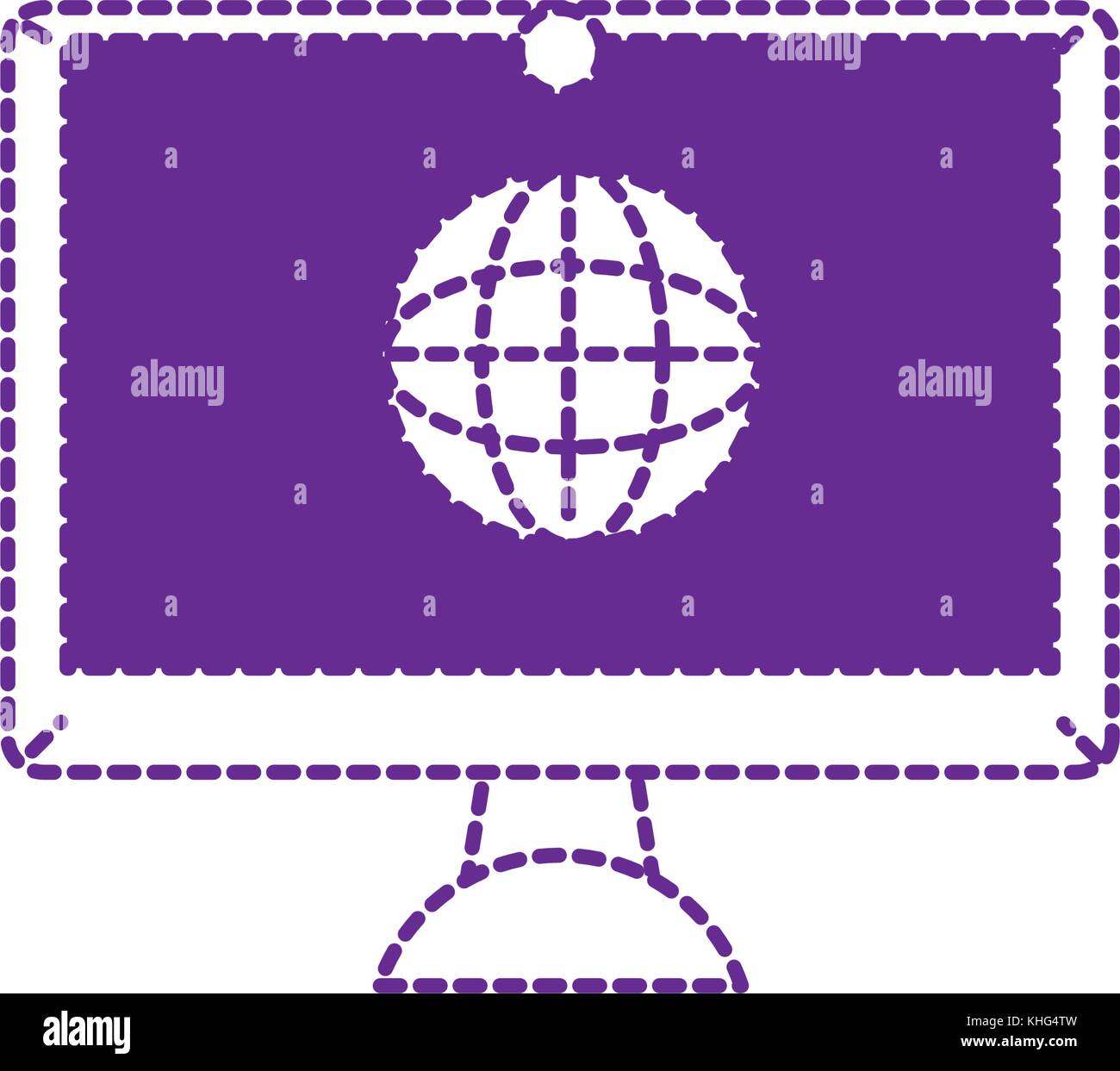 dotted shape screen electronic equipment with global conection symbol ...