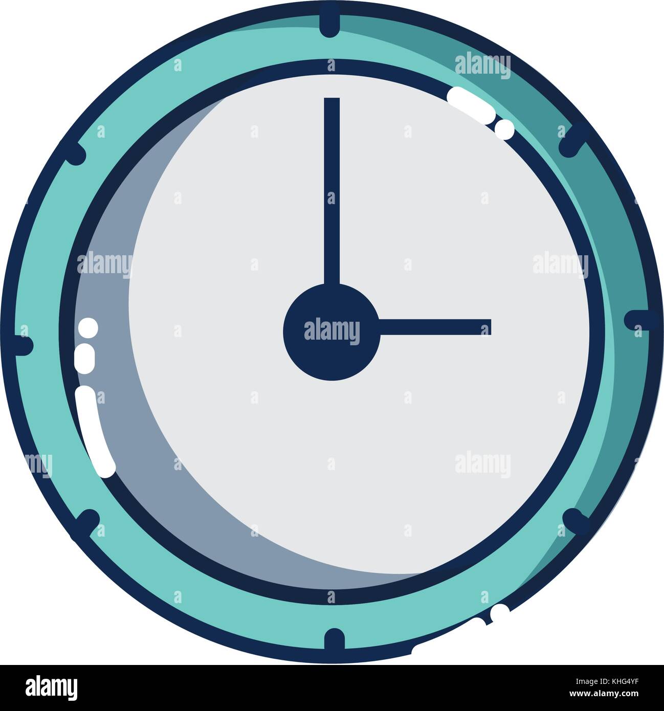 wall circle clock object design vector illustration Stock Vector Image ...